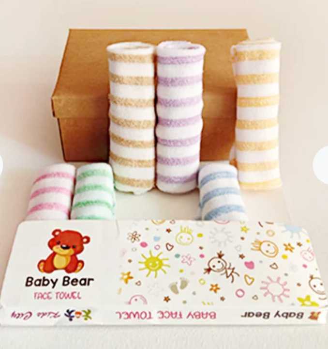 Pack of 6 Baby Soft Face Mini Towels Napkin Rumal- Baby Towel- Bath ...