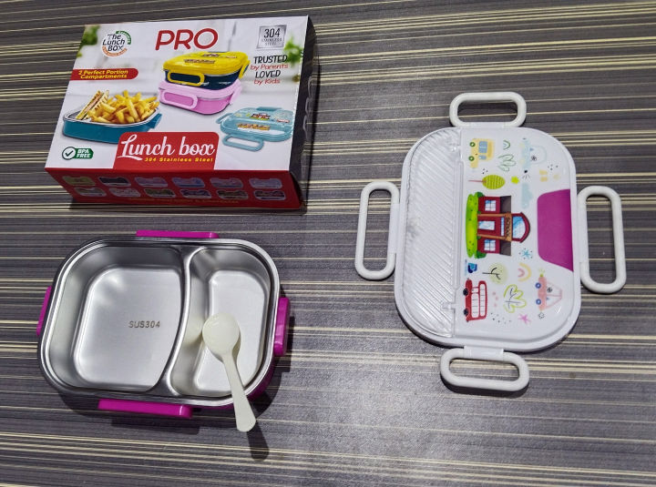 Pro Lunch Box for Kids | Pro 304 SS Steel Lunch Box | Hot and Cold ...