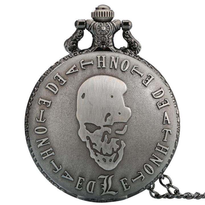 Death Note Theme Quartz Necklace Pocket Watch Full Hunter Pendant ...
