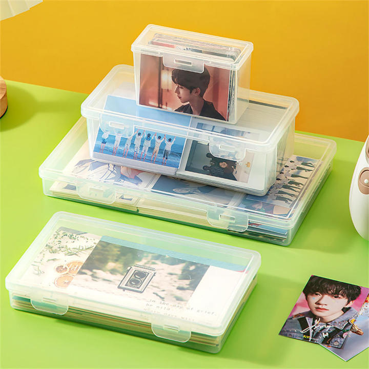 Single Piece Photo Storage Box Clutter Free Protective Rectangular Card ...