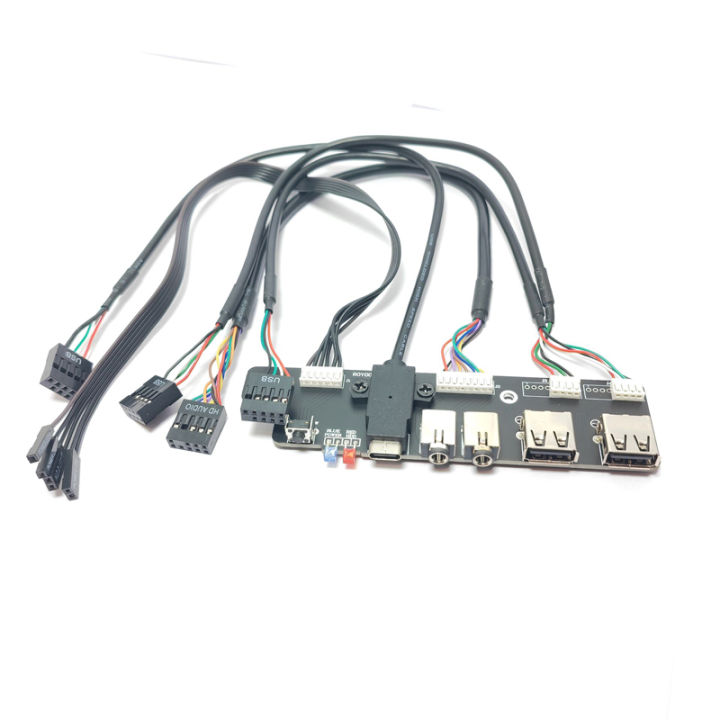 Mini Computer ITX Motherboard Extension Front Panel Cable 9P To USB 2.0 ...