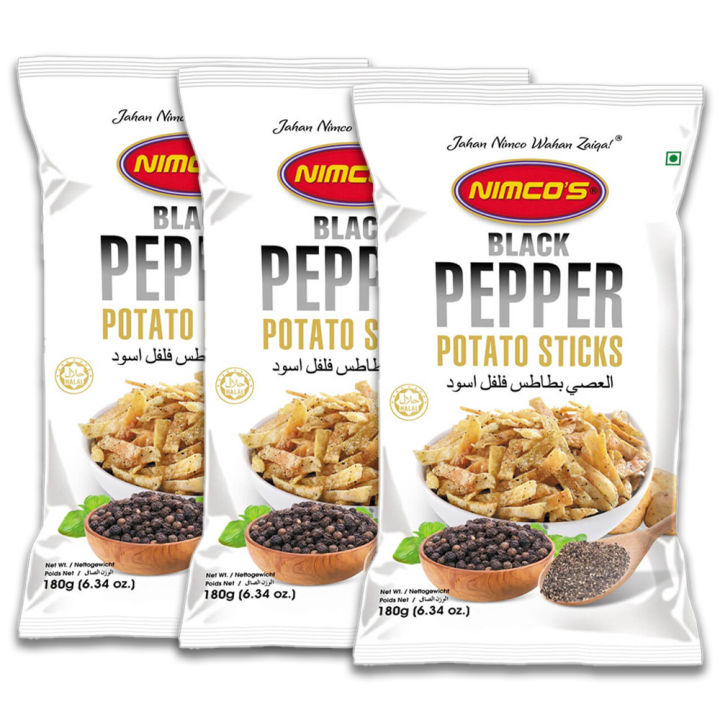 Nimco's Black Pepper Potato Sticks 180g pack of 3 | Daraz.pk