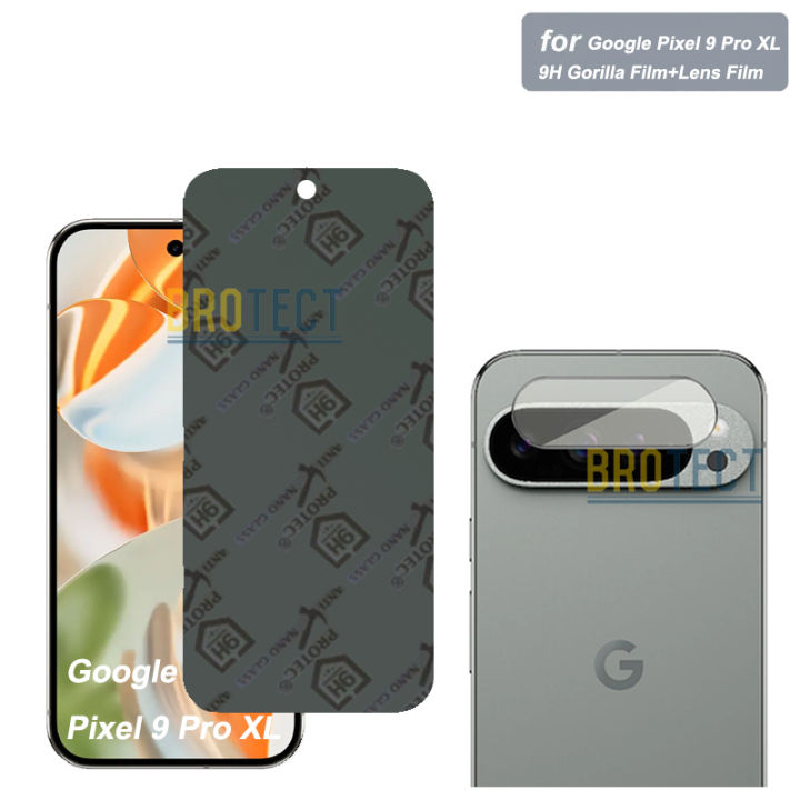 2 in 1 - Google Pixel 9 Pro XL Screen Protector (No Black Border ...