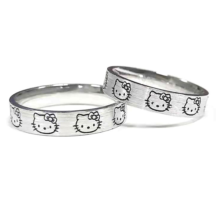 Sanrio Hello Kitty Silver Color Rings For Girl Women Hello Kitty ...