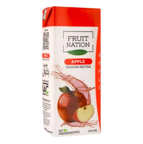 Fruit Nation Apple Premium Nectar Fruit Drink, 200ml pack Of 12 | Daraz.pk