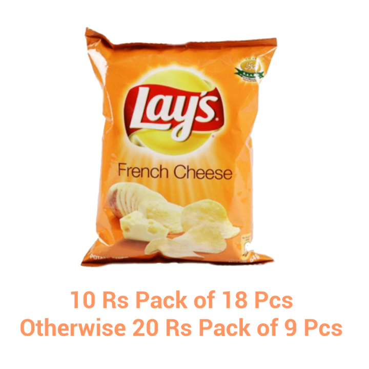 Lays Frencheese Flavour. 10 Rs Pack 18 Pcs. | Daraz.pk