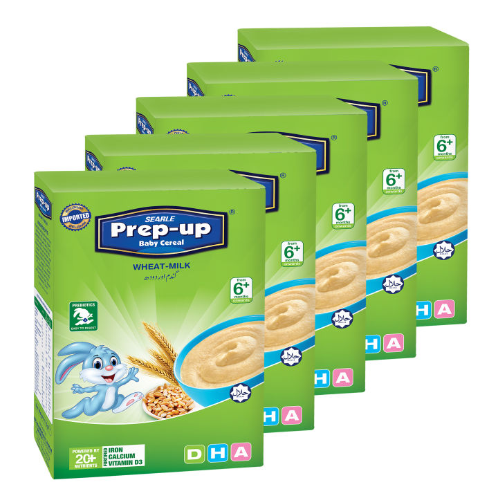 Prep-Up Wheat Milk baby Cereal (175 gm) Pack of 5 | Daraz.pk