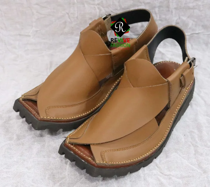 Peshawri Chappal ZAALMI Chapal Light-weight for Men, Genuine Leather ...