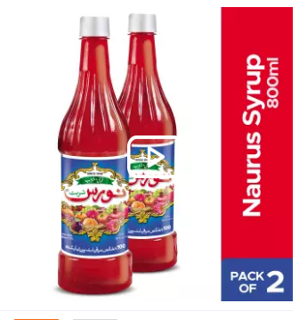 Naurus Red Syrup 800ml x 2 | Daraz.pk