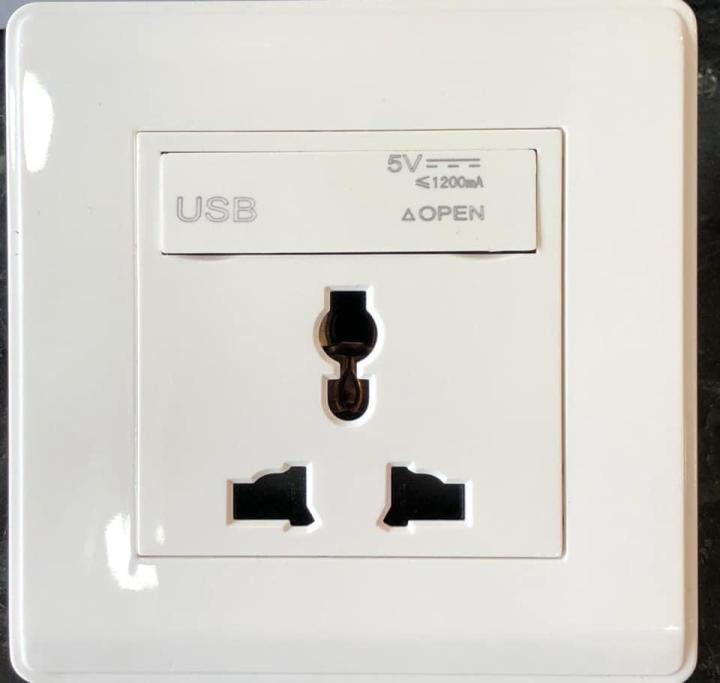 Universal Wall Power Socket USB Ports Charger Outlet Plug Adapter ...