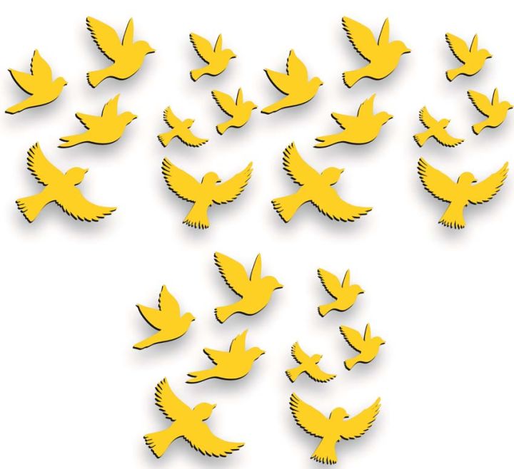 Flying Wooden Birds for Your Kids Bedroom Wall Decoration Ideas ...