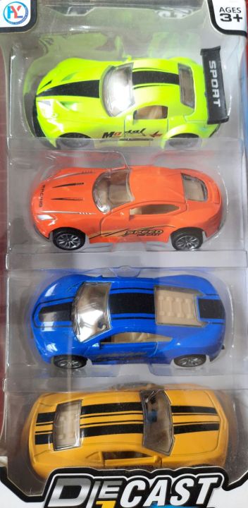 Die Cast Super Speed Metal Racing Diecast Car (Pack of 4) Toys Kids ...