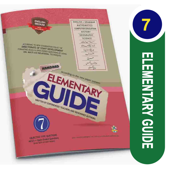 Hamdard Elementary Guide Class 7 English Medium (One Nation, One ...