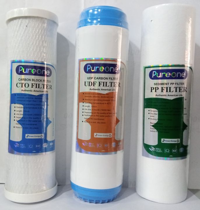 pureone Water Filter Cartridge Set of 3 For Reverse Osmosis System (Ro ...