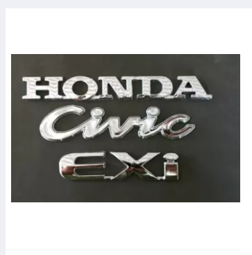 Honda Civic EXi Emblem in Chrome Set of 3 Piece | Daraz.pk