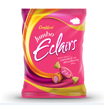 Candyland Toffee Strawberry Eclairs 50's 200gm Pouch | Daraz.pk