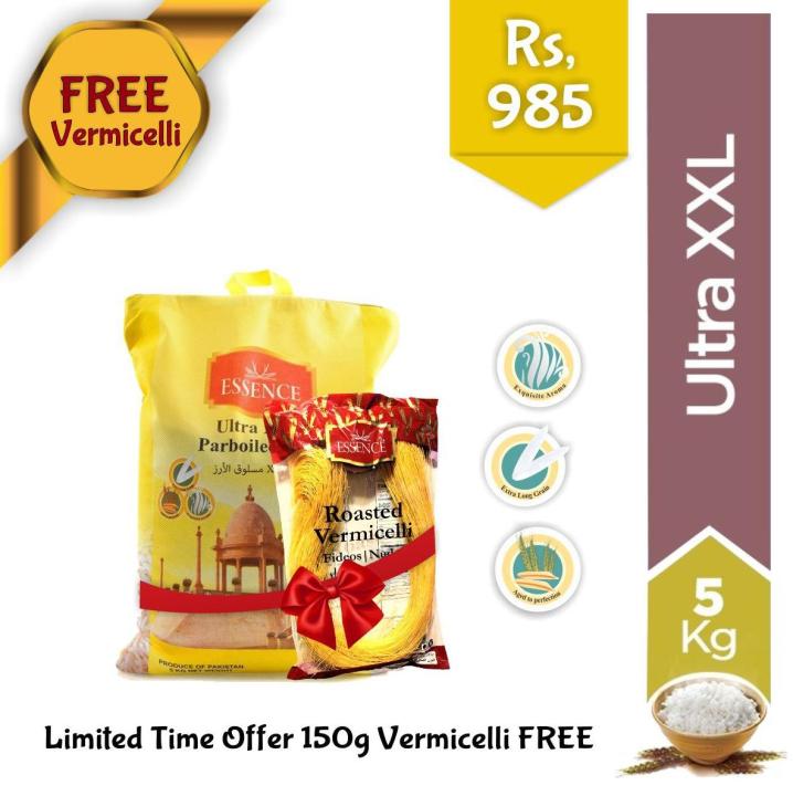 Essence Ultra XXL Parboiled Rice - 5kg | Daraz.pk